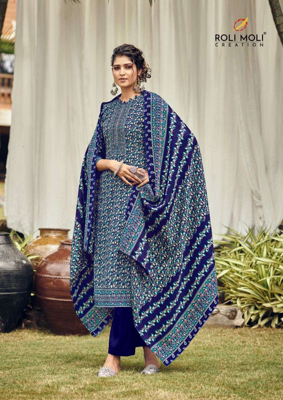 Roli Moli Creation Zubeda Pashmina Print with winter wear dress ...