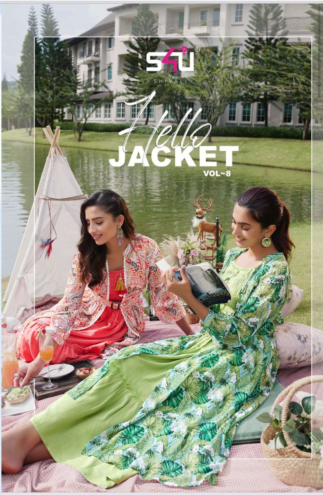 S4U SHIVALI HELLO JACKET VOL 8 Georgette with printed fancy kurti ...