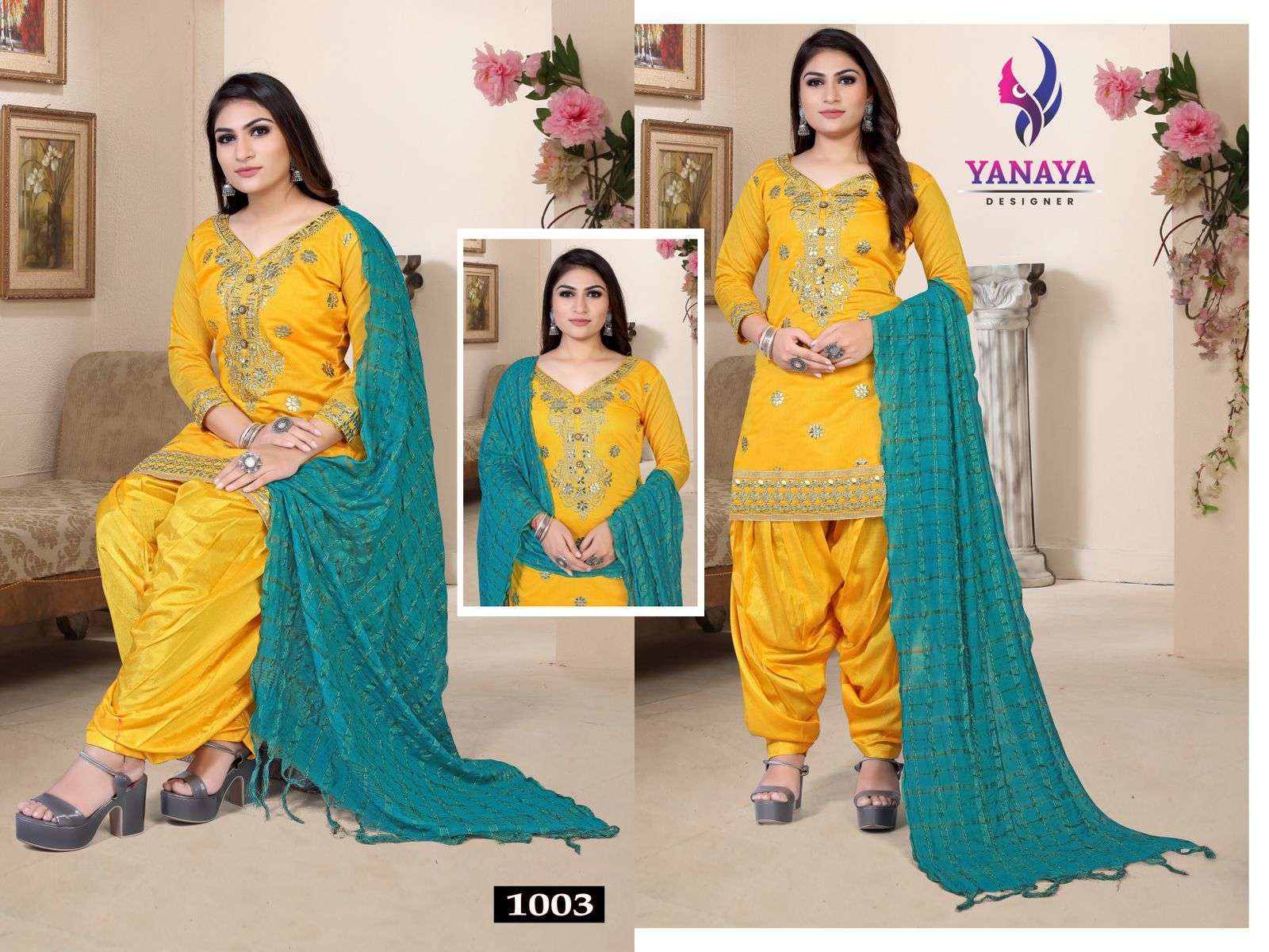 AAINA VOL 1 LATEST PUNJABI PATIYALA DRESS MATERIALS WHOLESALER
