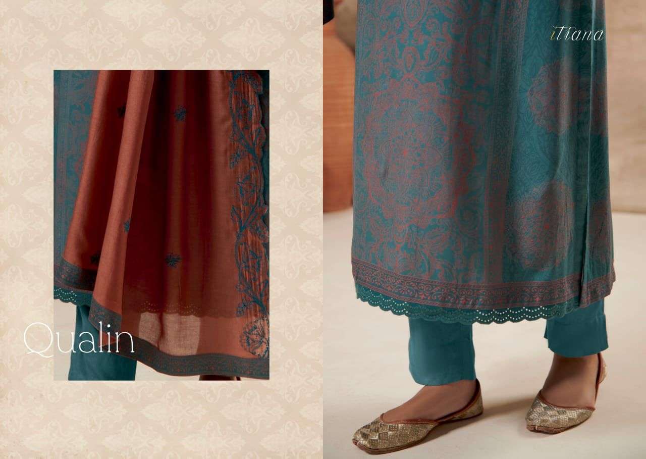 ITRANA QUALIN STAPLE TWILL DIGITAL PRINT WITH DAMAN NECK PATTI ...