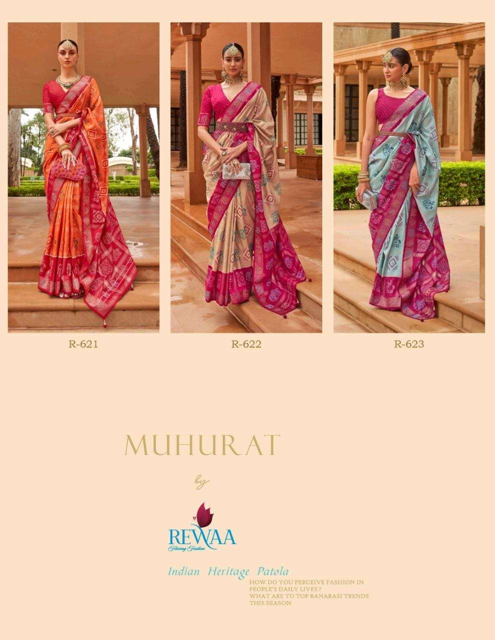 REWAA MUHURAT LATEST CATALOG BY REWAA WITH PURE SILK DESIGNER PATOLA ...