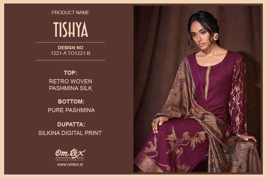 OMTEX TISHYA RETRO WOVEN PASHMINA SILK SALWAR KAMEEZ AT WHOLESALE RATE