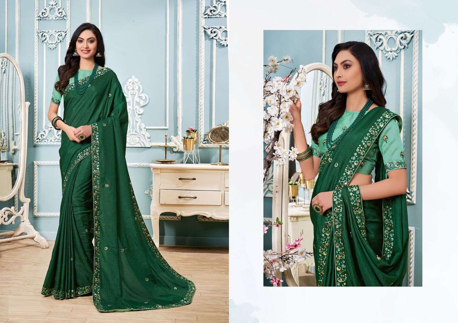 VICHITRA SILK SAREE WITH EMBROIDERY HOT LATEST COLLECTION OF SAREES AT ...