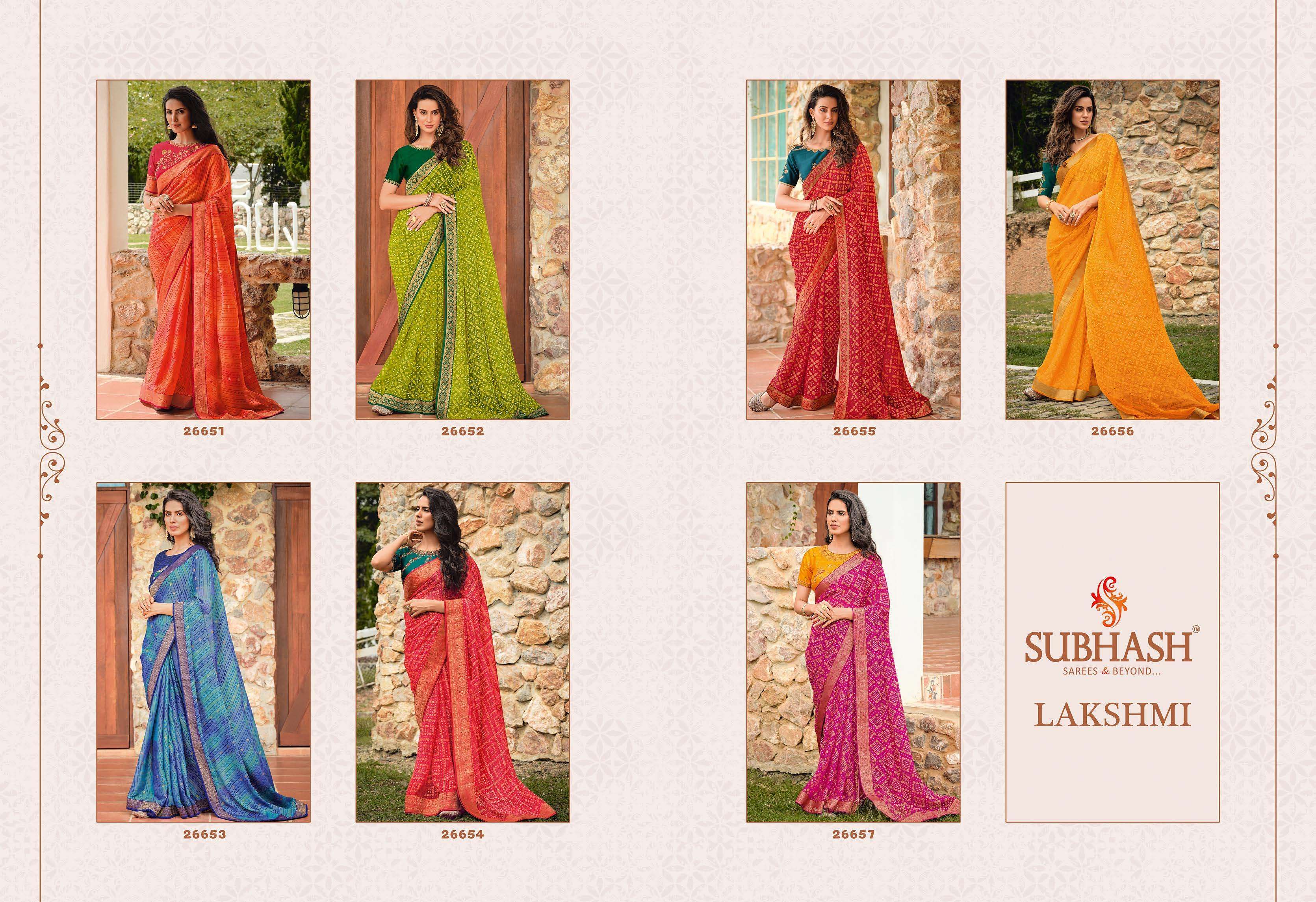 SUBHASH LAKSHMI SAREES LATEST BRASSO SAREES CATALOG BY SUBHASH SAREES