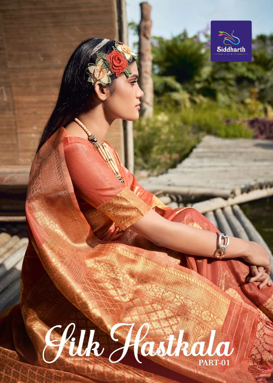 Silk Hastkala vol 1 banarasi silk with weaving design saree collection ...