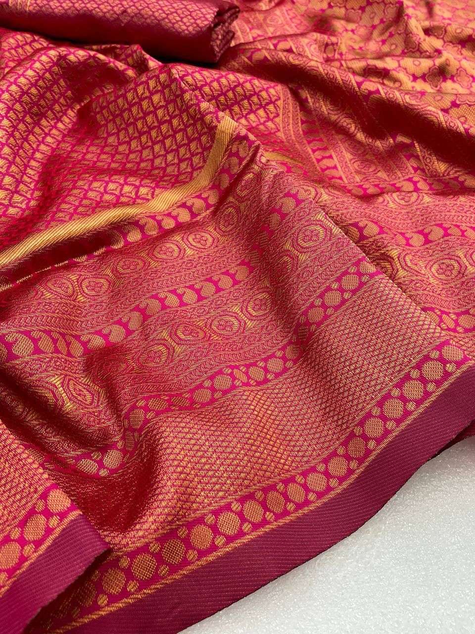 Light Gajari Color Banarasi silk with weaving design saree collection ...