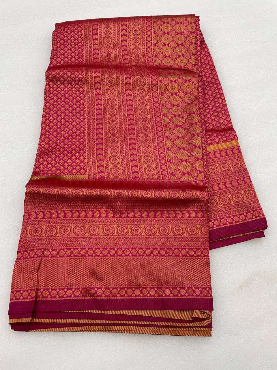 Light Gajari Color Banarasi silk with weaving design saree collection ...