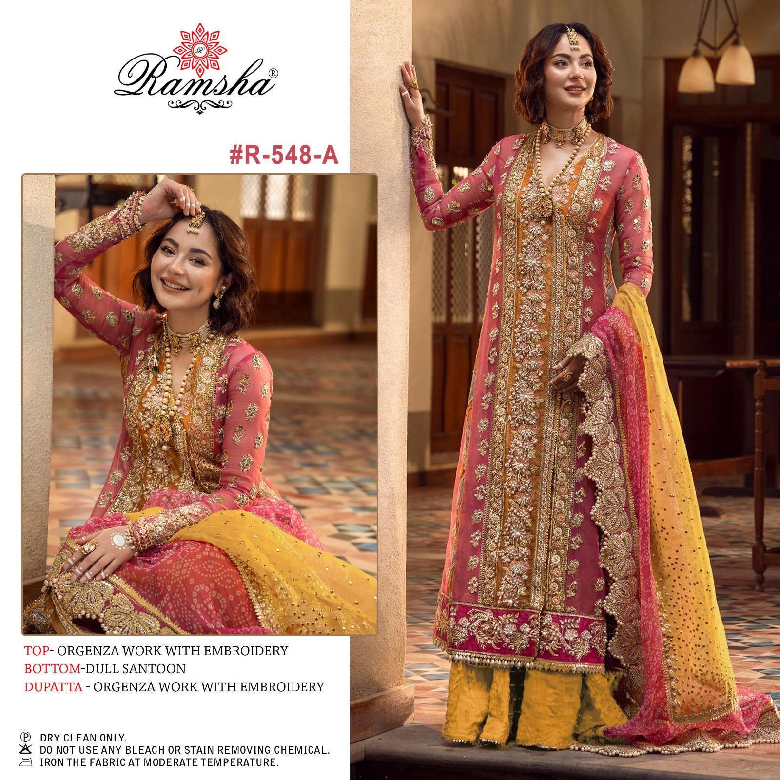 RAMSHA R 548 Organza With Embroidery work Designer Wedding wear ...