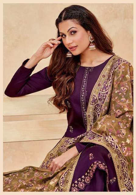 SURYAJYOTI KAINAAT VOL 1 Jam Satin with fancy Work dress Material ...