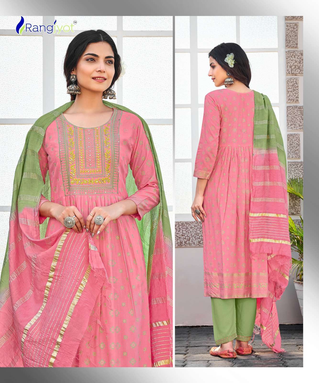 rangjyot present rang manch vol 2 Rayon with fancy Readymade suits ...