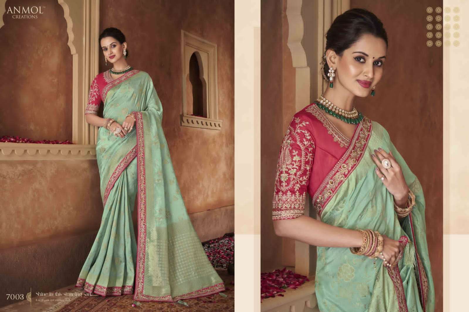 Anmol Creation Meera Rich Look Pallu Designer saree collection