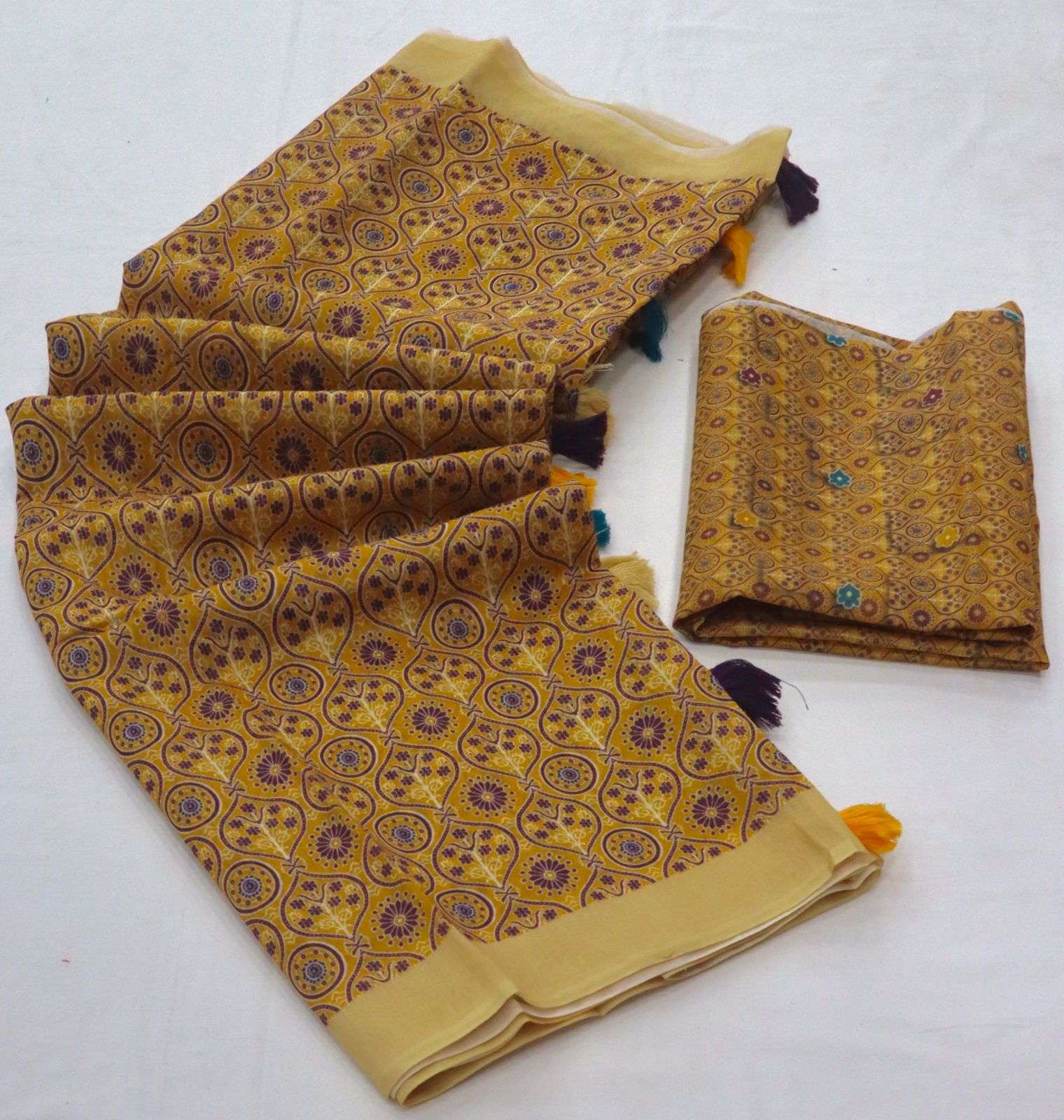 Chanderi cotton with digital Printed Fancy Look saree collection