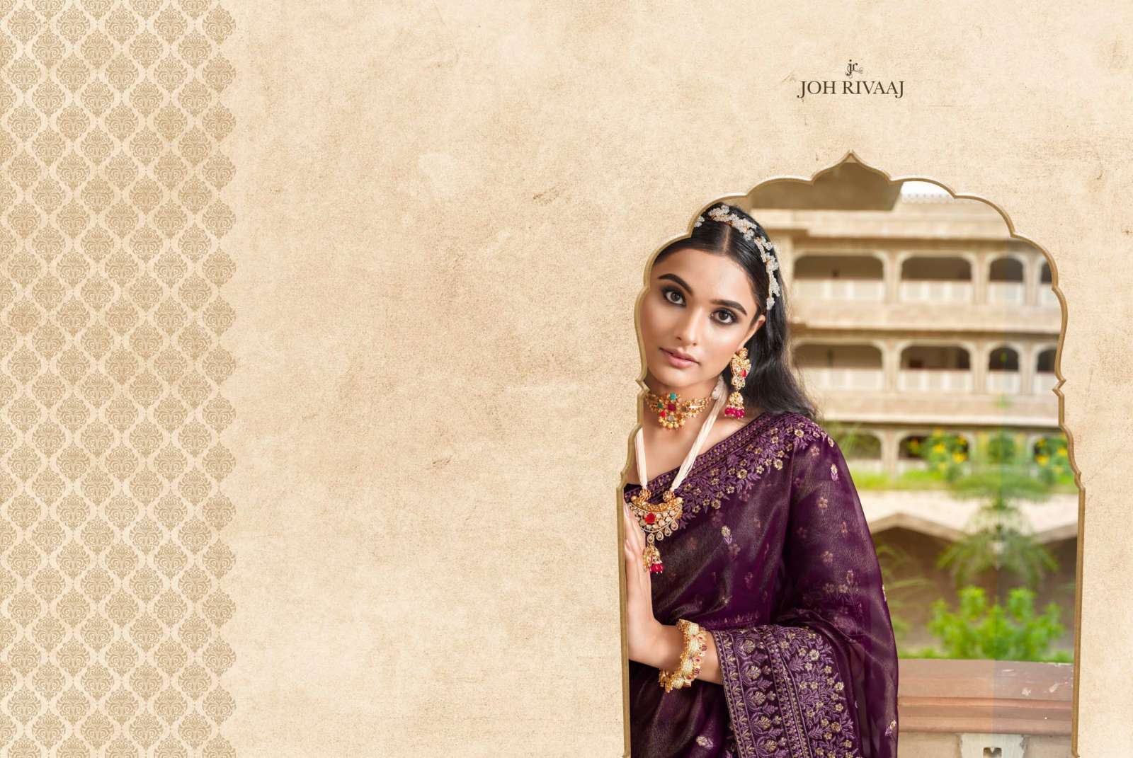 Joh Rivaaj Joshitha Fancy look party wear saree collection at wholesale ...