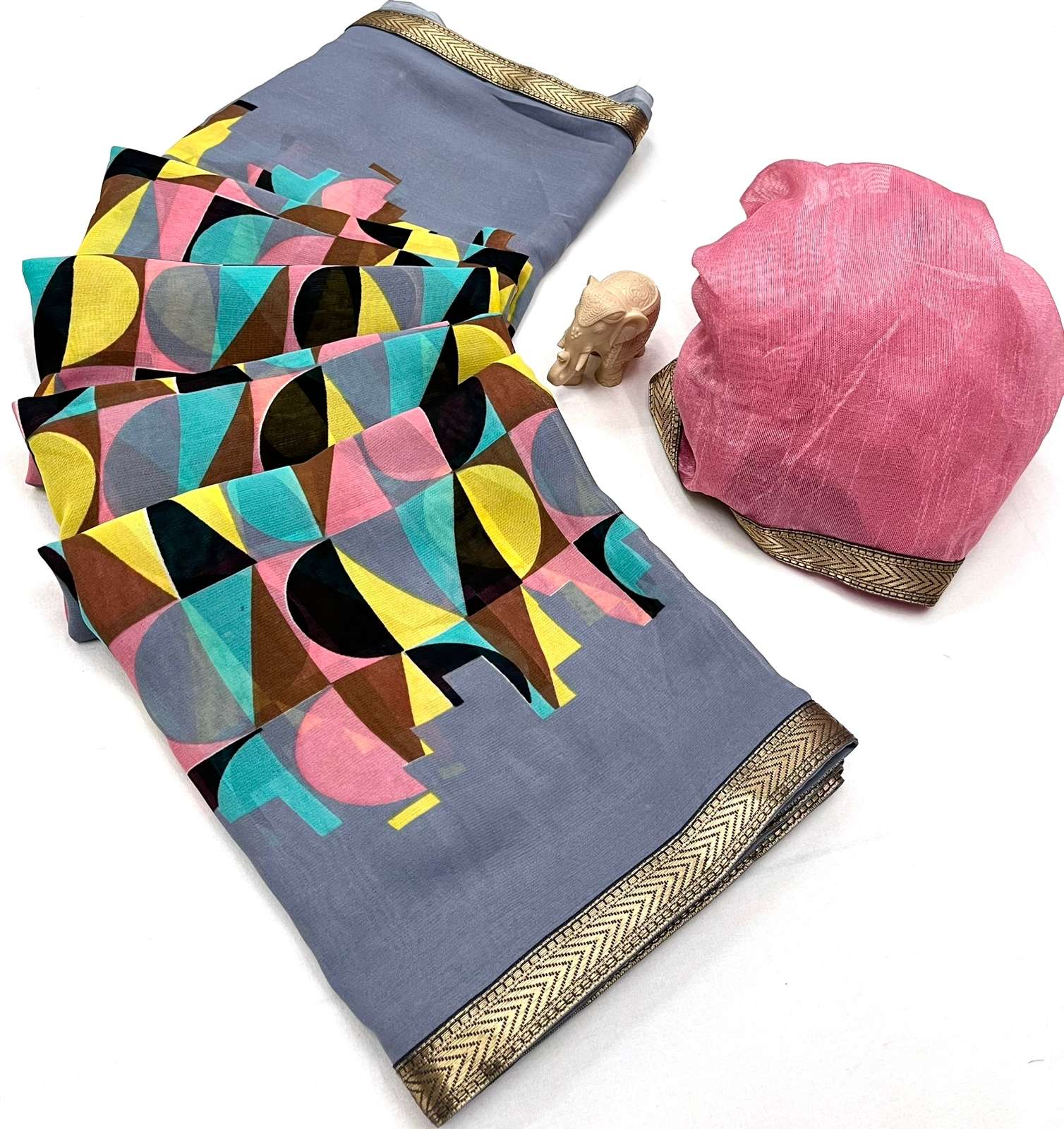 Lt fabrics KAshvi creation VIshya Georgette with fancy Printed regular ...