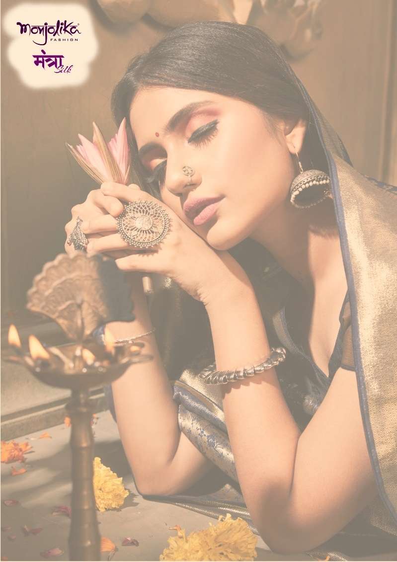 MONJOLIKA VOL 25 Silk with fancy Weaving Design saree collection