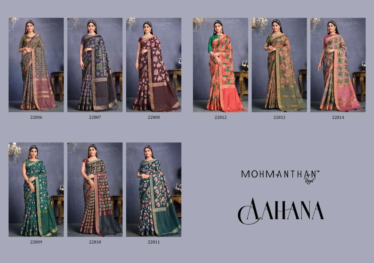 Mahotsav Mohmanthan 22800 Series Aahana Tusser silk with Printed fancy ...