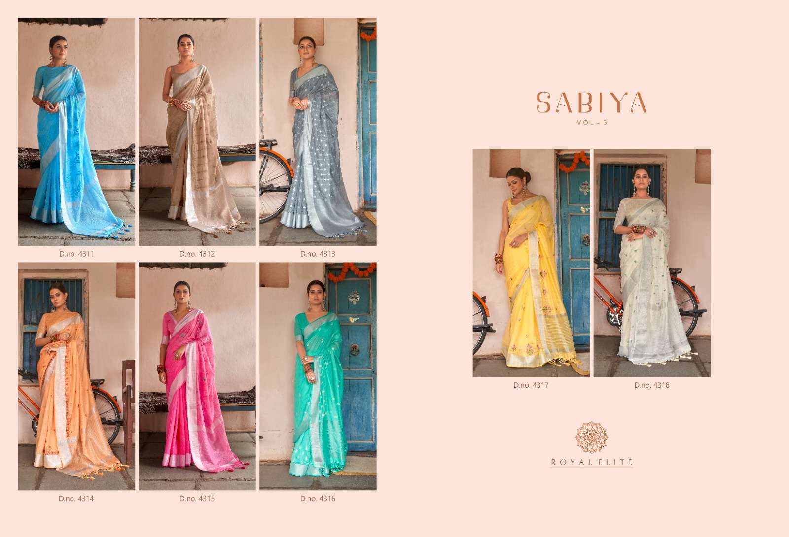 Panache Sabhya vol 3 Linen with digital printed fancy saree collection