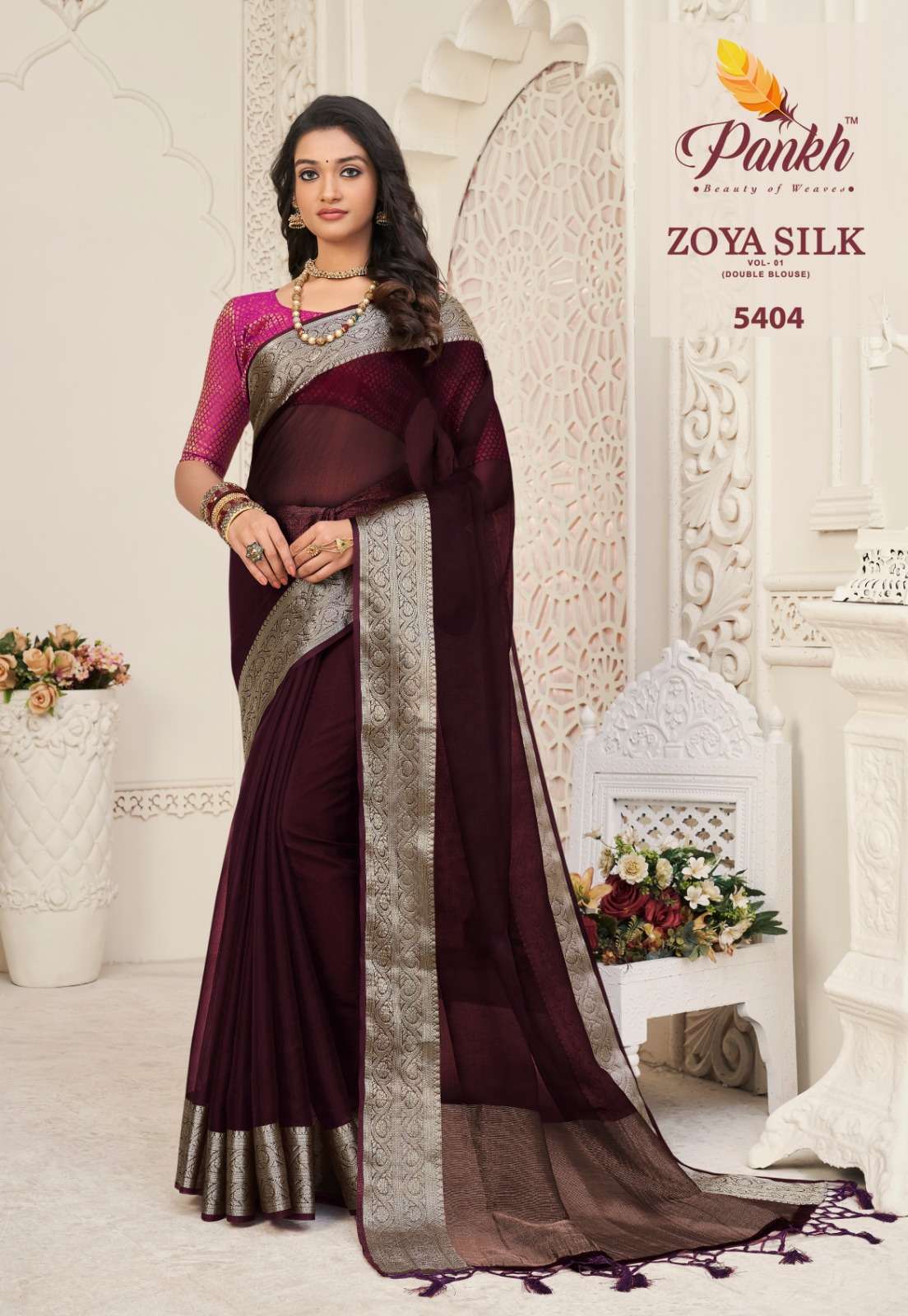 Pankh Creation Zoya silk Organza with weaving design Fancy saree collection