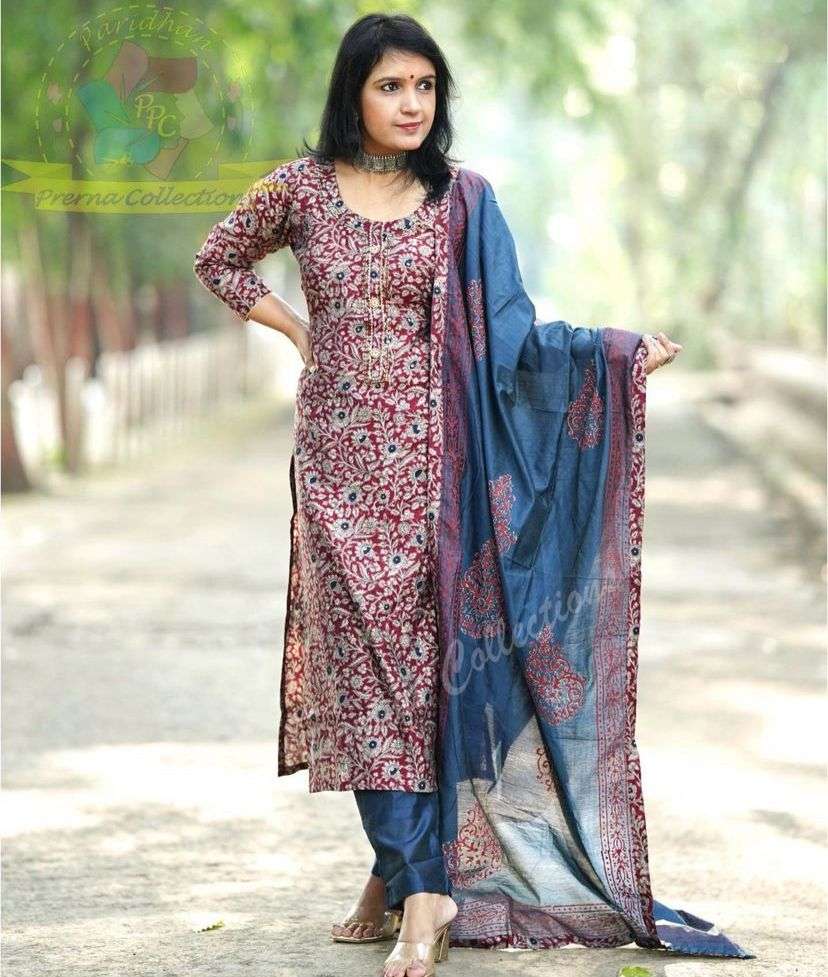 Rayon with printed Summer wear readymade suit collection
