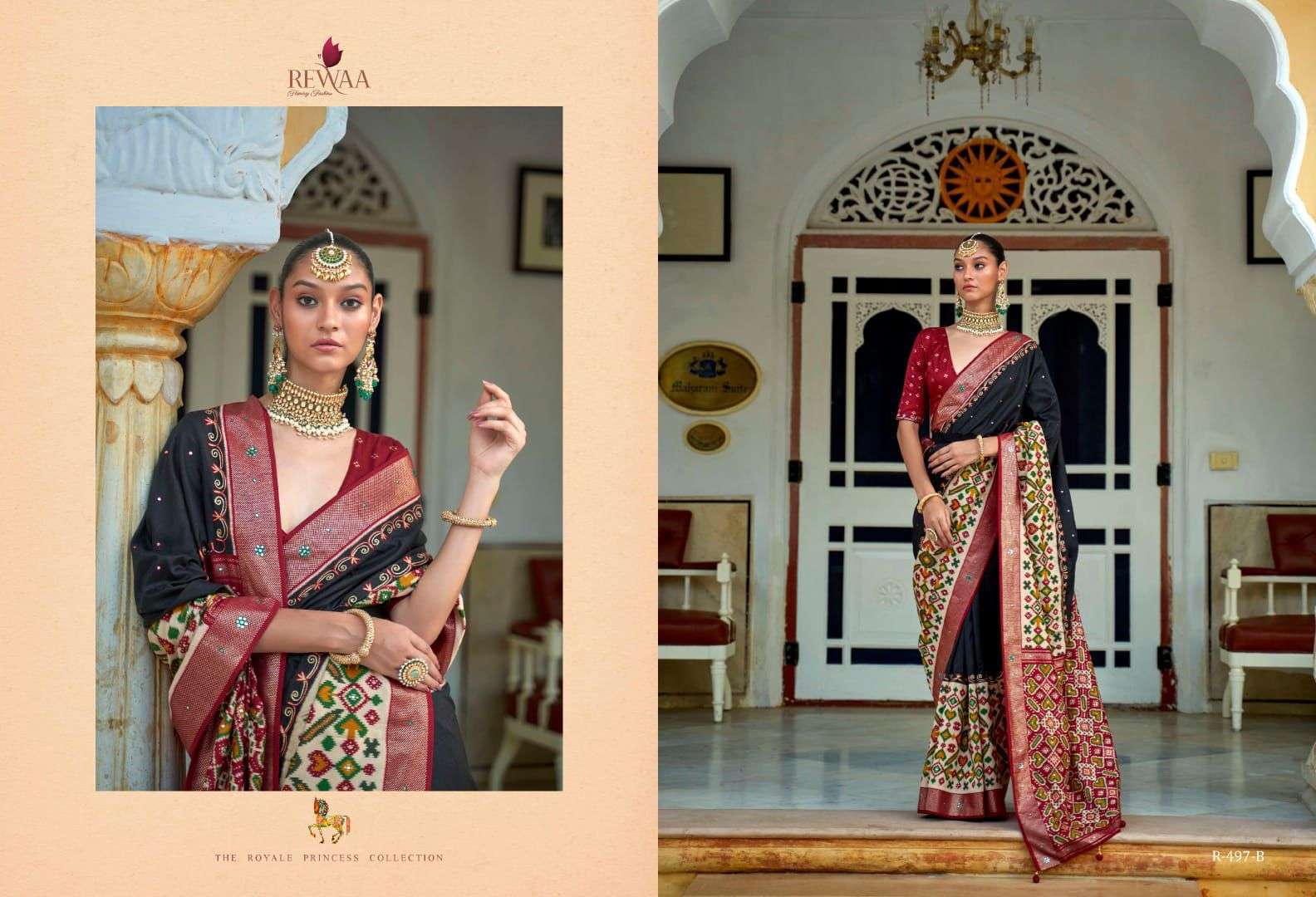 Rewaa Fashion Aari Patola Design saree collection