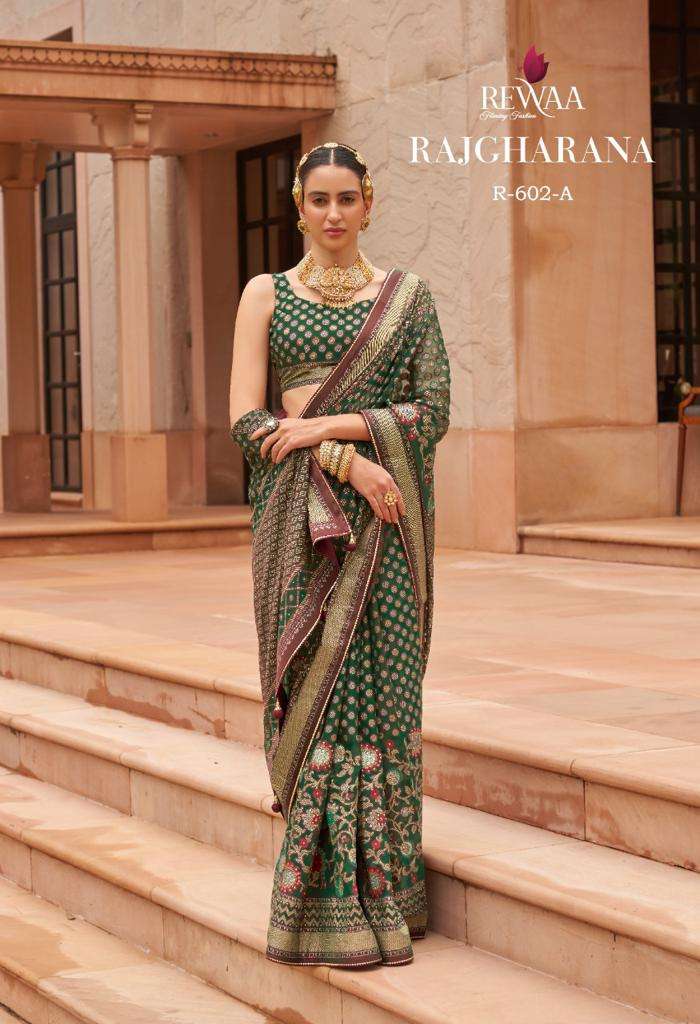 Rewaa Fashion RAJGHARANA Traditional Patola Design Saree collection