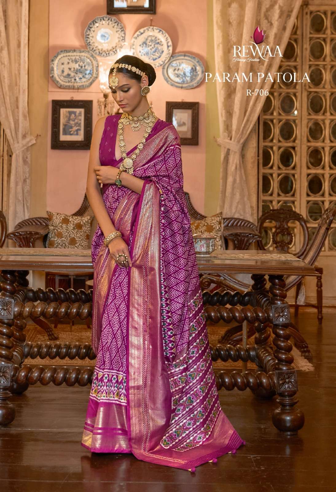 Rewaa fashion Param Patola Ikkat saree collection