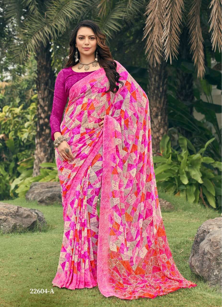 Ruchi Ragaa Georgette vol 4 Georgette with fancy Regular wear saree ...