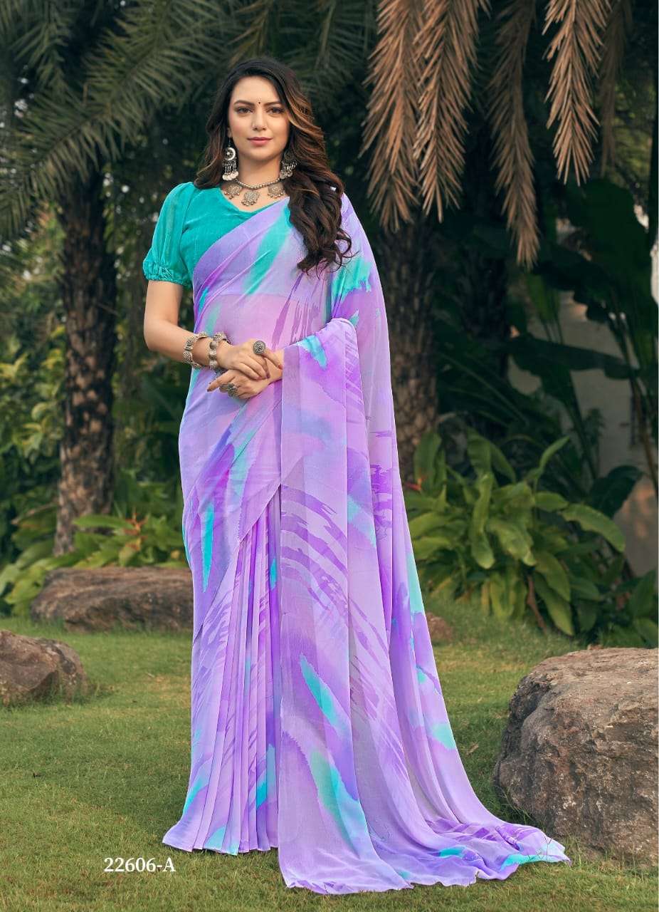 Ruchi Ragaa Georgette vol 4 Georgette with fancy Regular wear saree ...