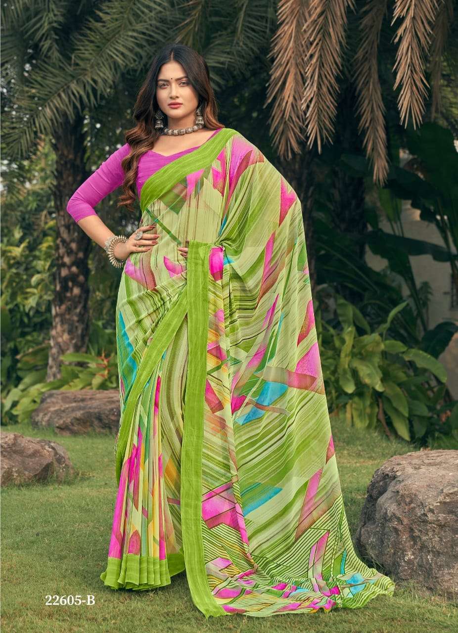Ruchi Ragaa Georgette vol 4 Georgette with fancy Regular wear saree ...