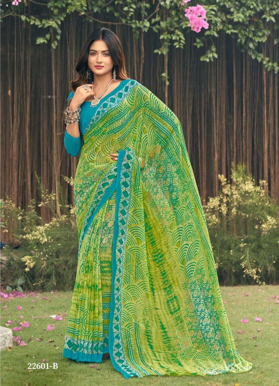 Ruchi Ragaa Georgette vol 4 Georgette with fancy Regular wear saree ...