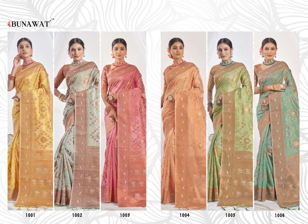 Sangam Print Gouri Organza with fancy Look saree collection at best rate