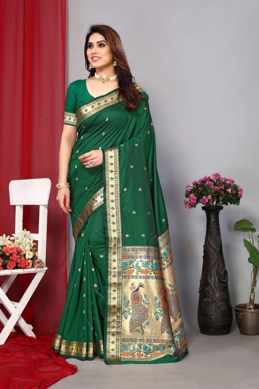 Silk with Traditional Paithani Design saree collection