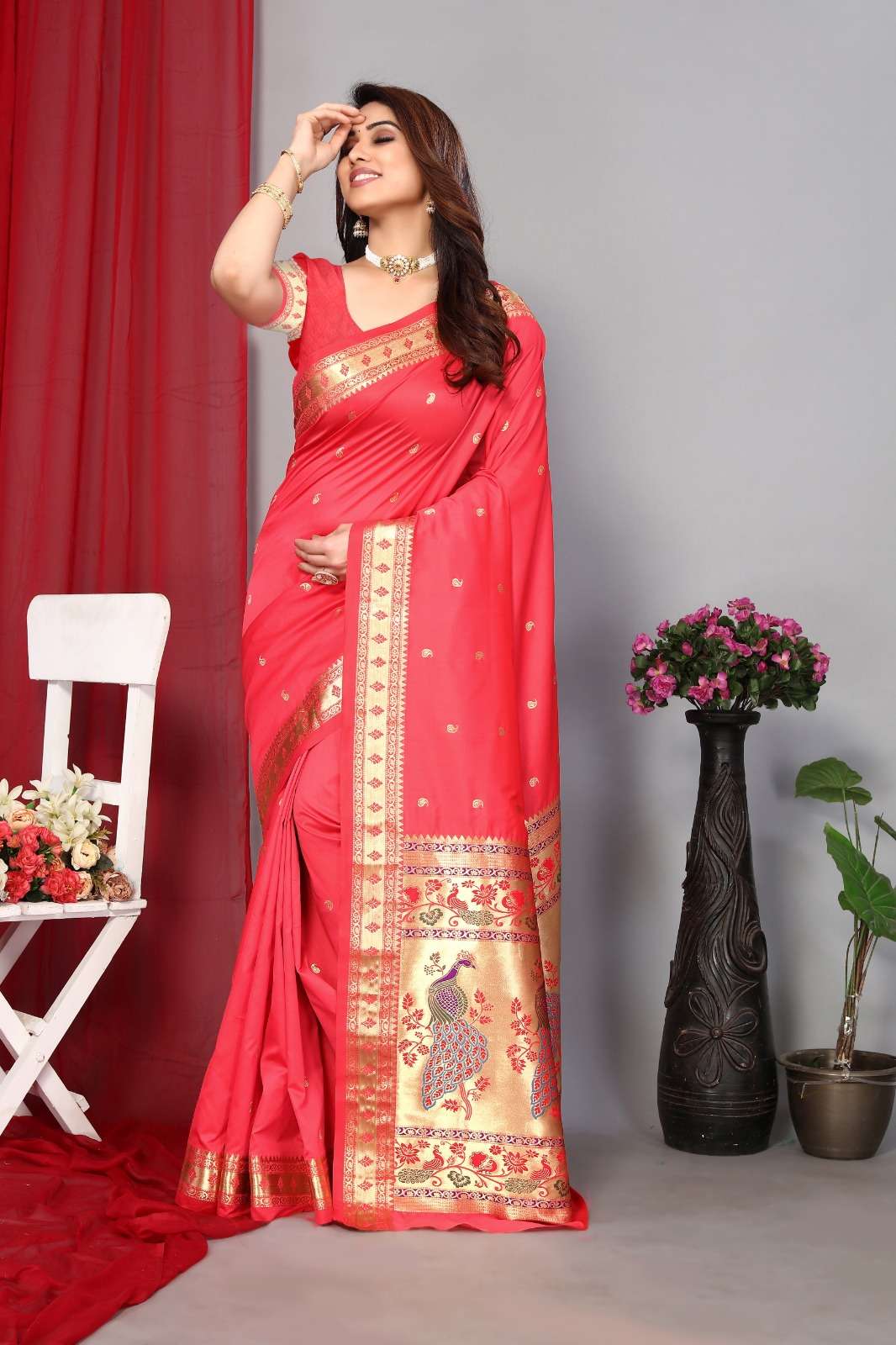 Silk with Traditional Paithani Design saree collection