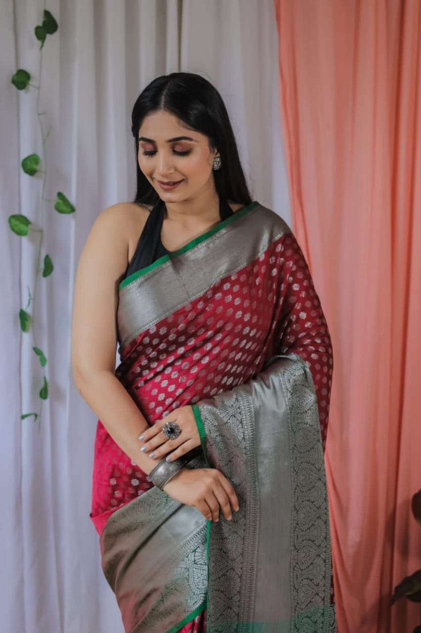 Simran vol 6 Kanchipuram handloom silk with weaving dots all Over saree ...