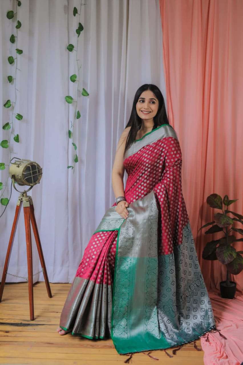 Simran vol 6 Kanchipuram handloom silk with weaving dots all Over saree ...
