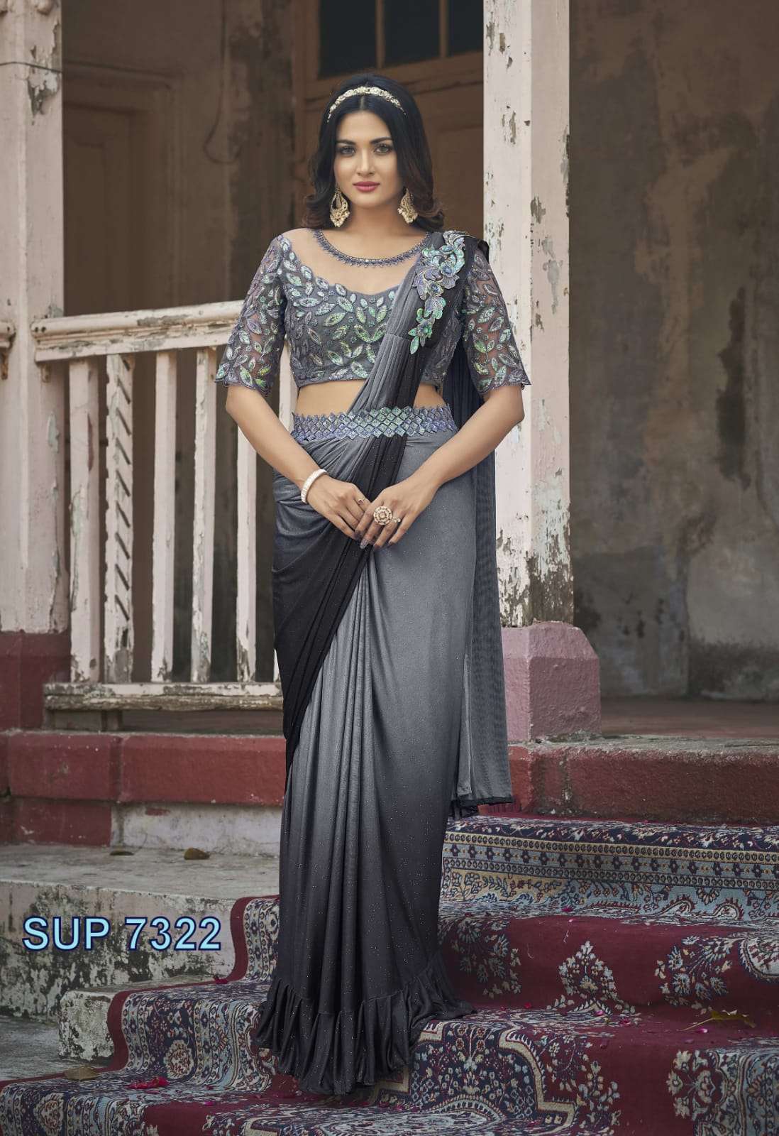 TFh Super Star Hit Fancy Saree with belt collection