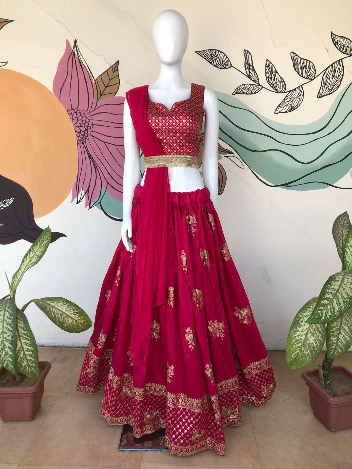 Traditional Function Wear Cotton with Heavy Embroidery work Fullystich ...