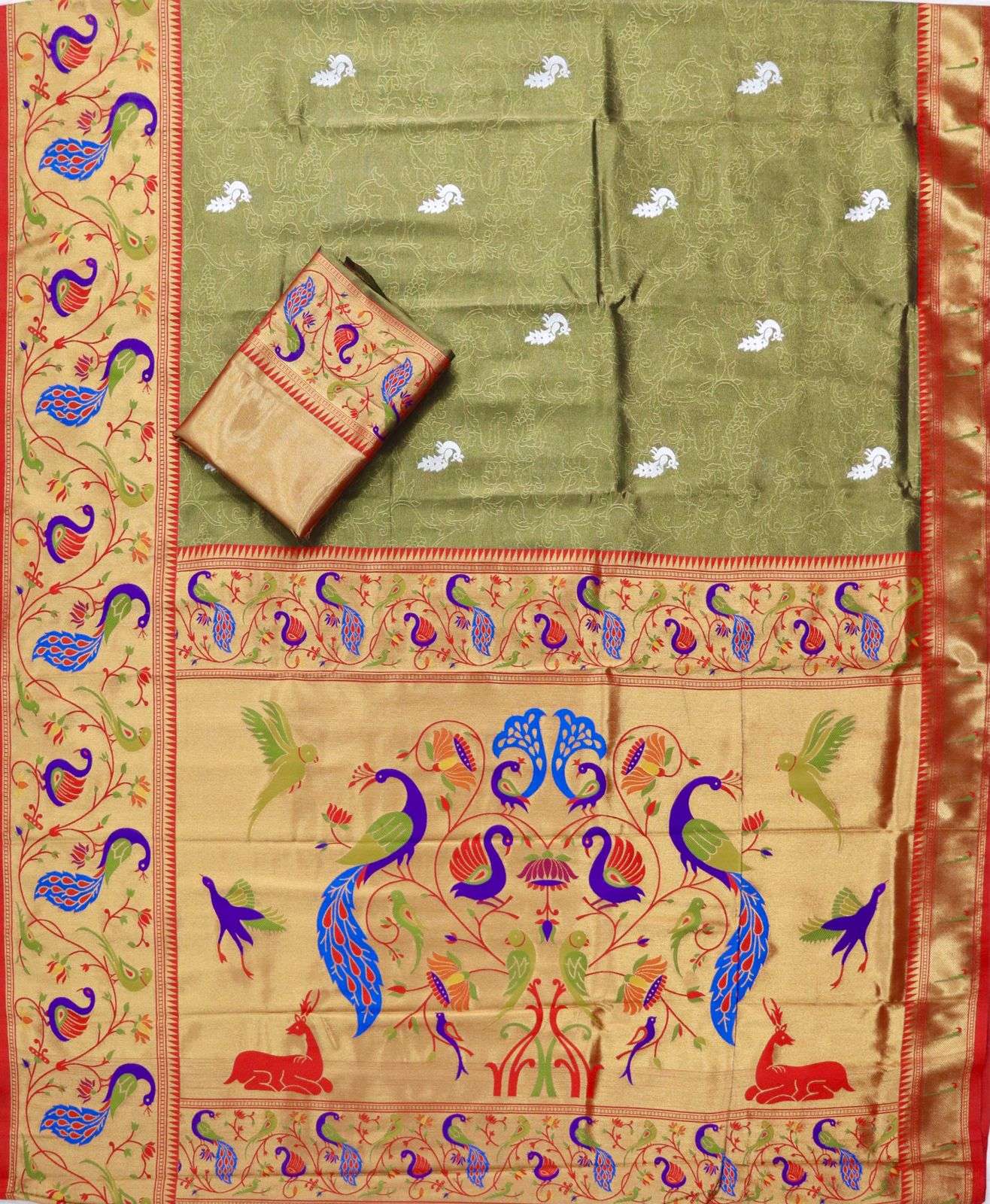 Traditional Look Peacock Paithani Silk saree best online rate