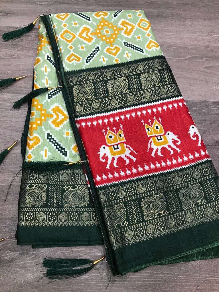 Trisha vol 4 Dola Silk with Traditional Patola Design Border Rich look ...