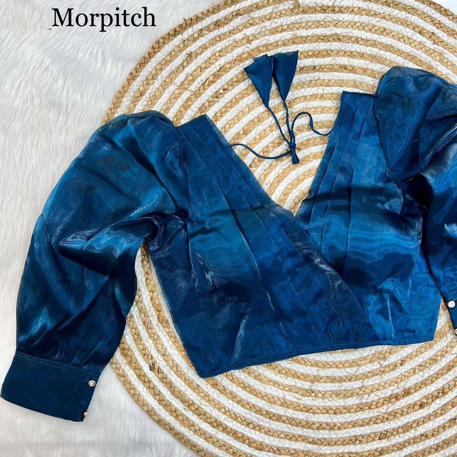 fancy look BALLOON SLEEVES WITH PLEATED DESINGER BLOUSE collection