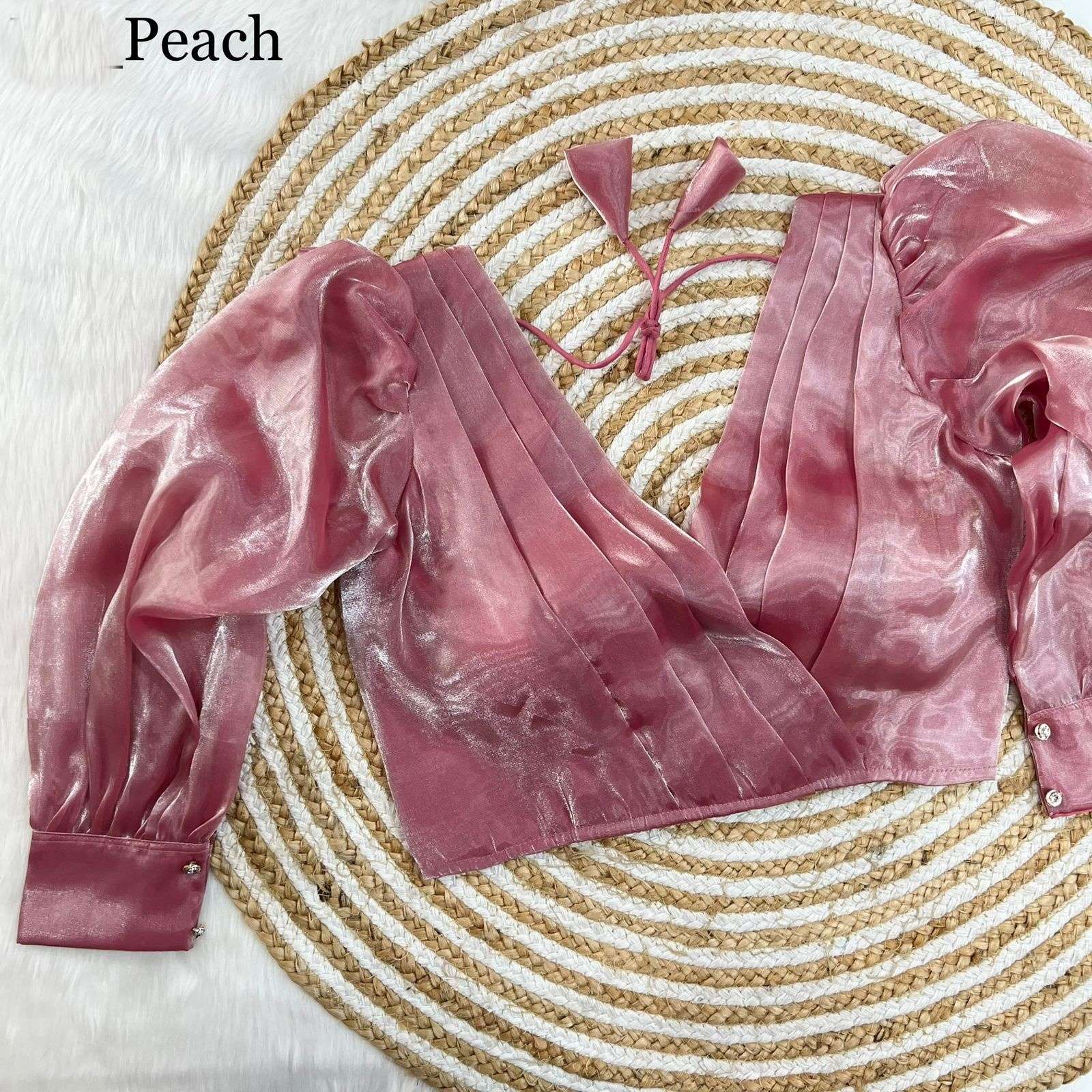 fancy look BALLOON SLEEVES WITH PLEATED DESINGER BLOUSE collection