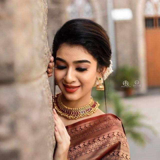 Coffee Color Soft banarasi silk with weaving design saree collection