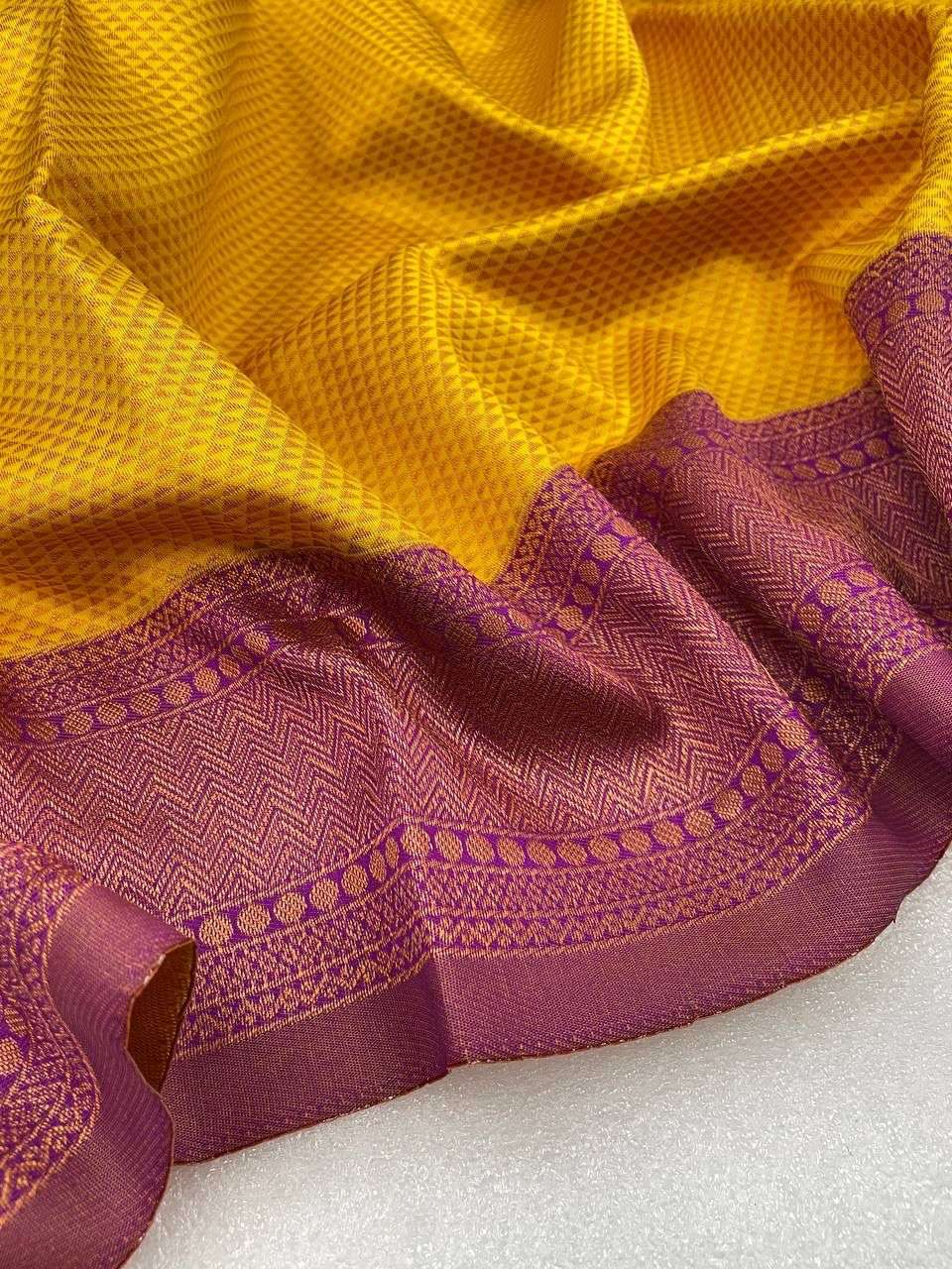 Haldi Function Special Yellow color Soft banarasi silk saree collection