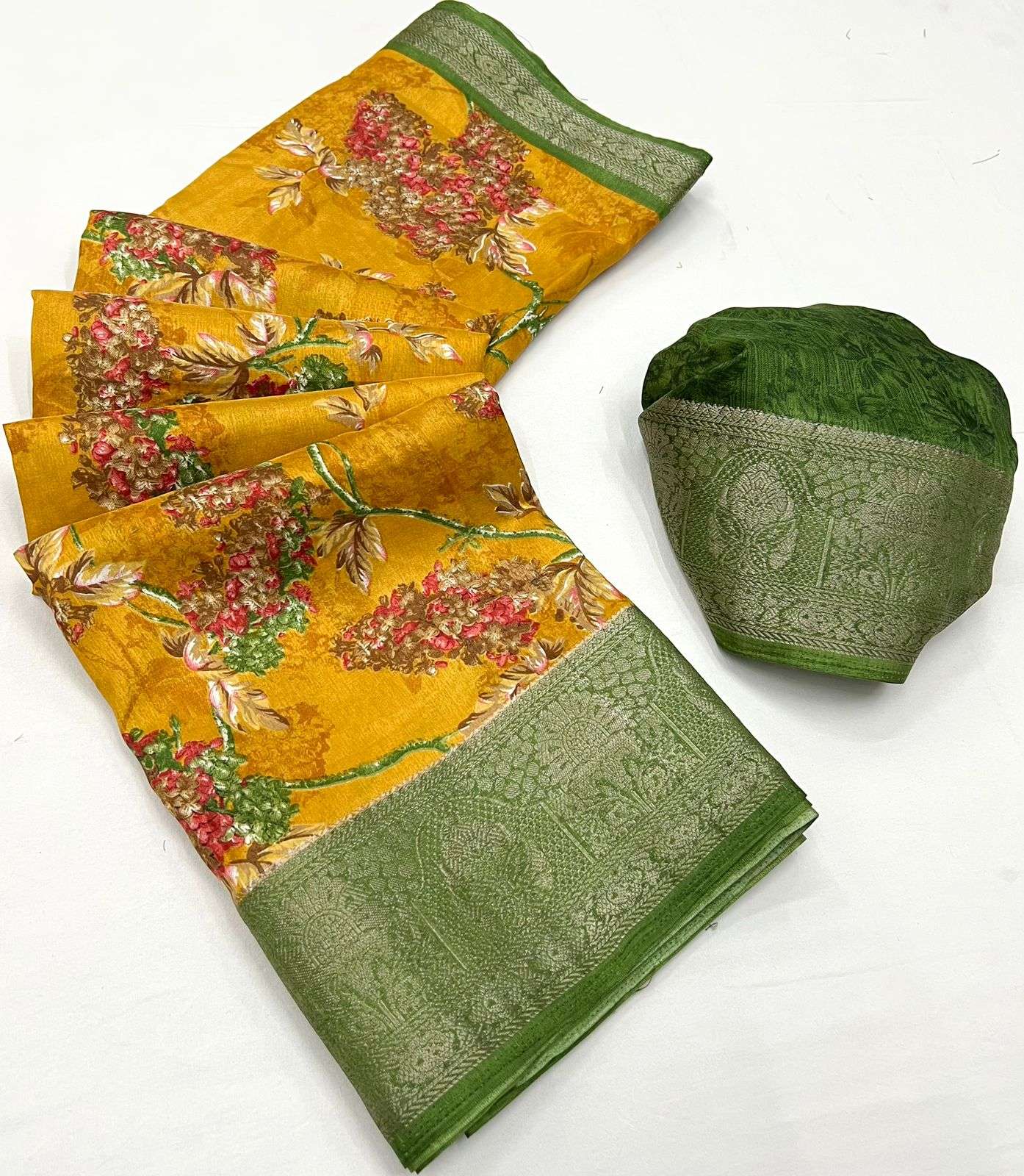 Keisha Dola silk with FLower Printed fancy saree colleciton