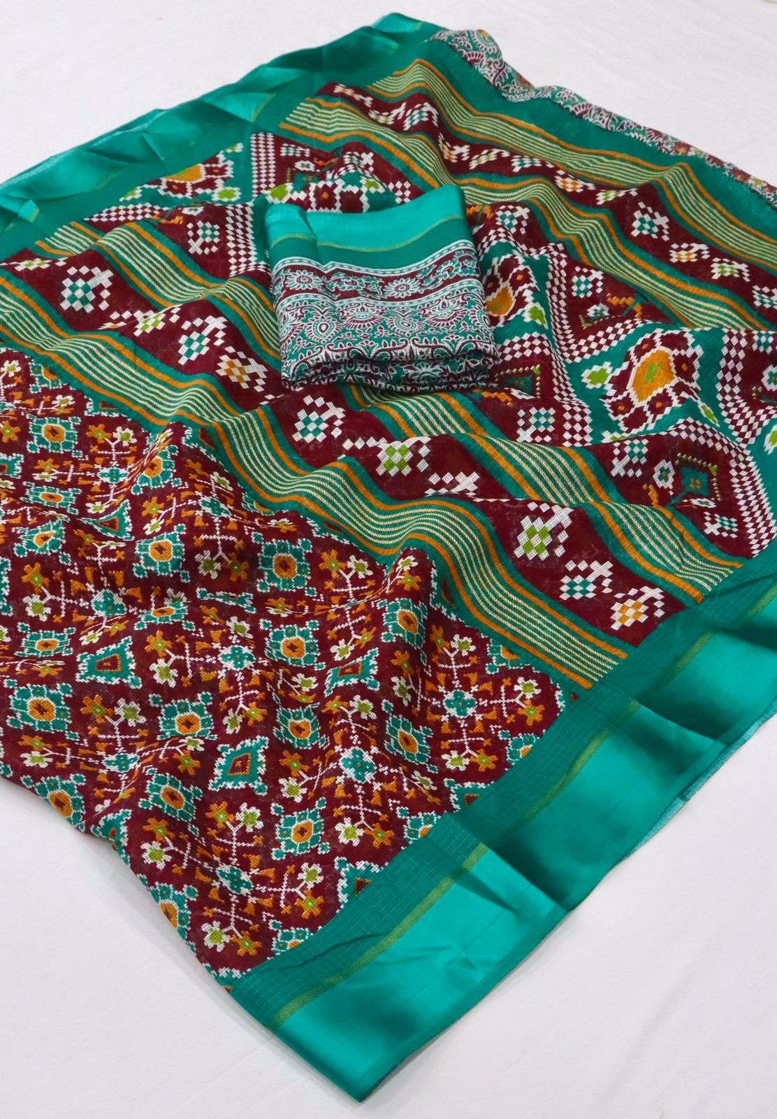 Kota silk with Satin Patta Border Regular wear saree collection