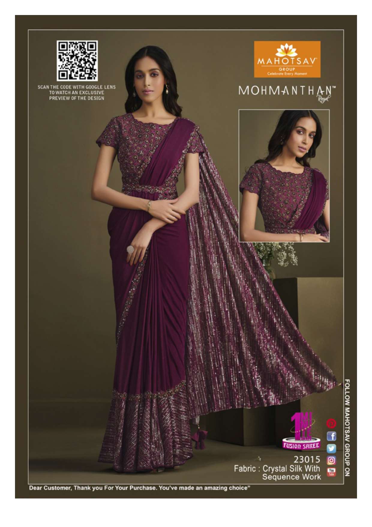 Mahotsav Mohmanthan 23000 Series La Belle fancy Look Designer Saree ...