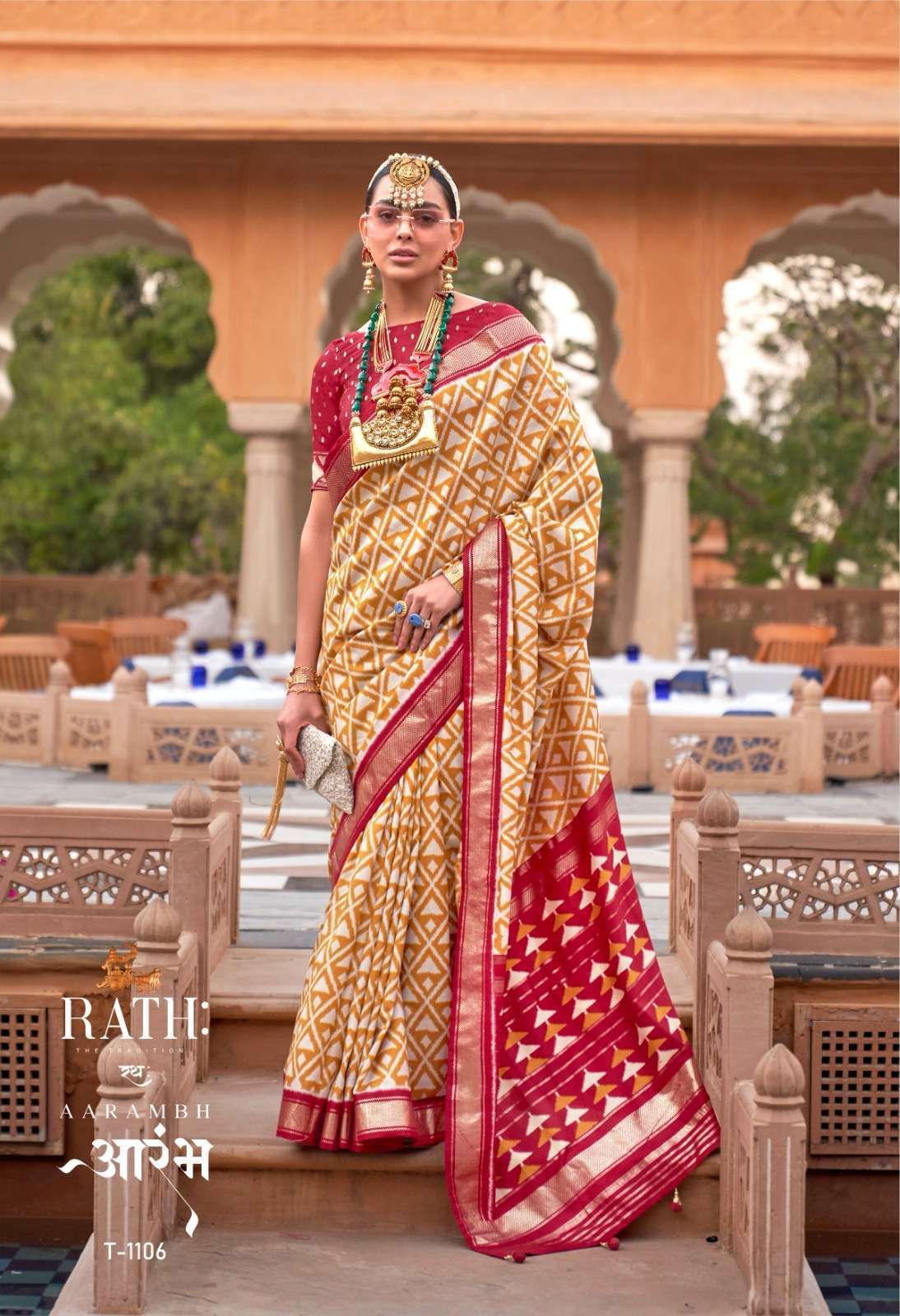 Rewaa fashion Aarambh Soft SIlk with Foil Print fancy saree collection