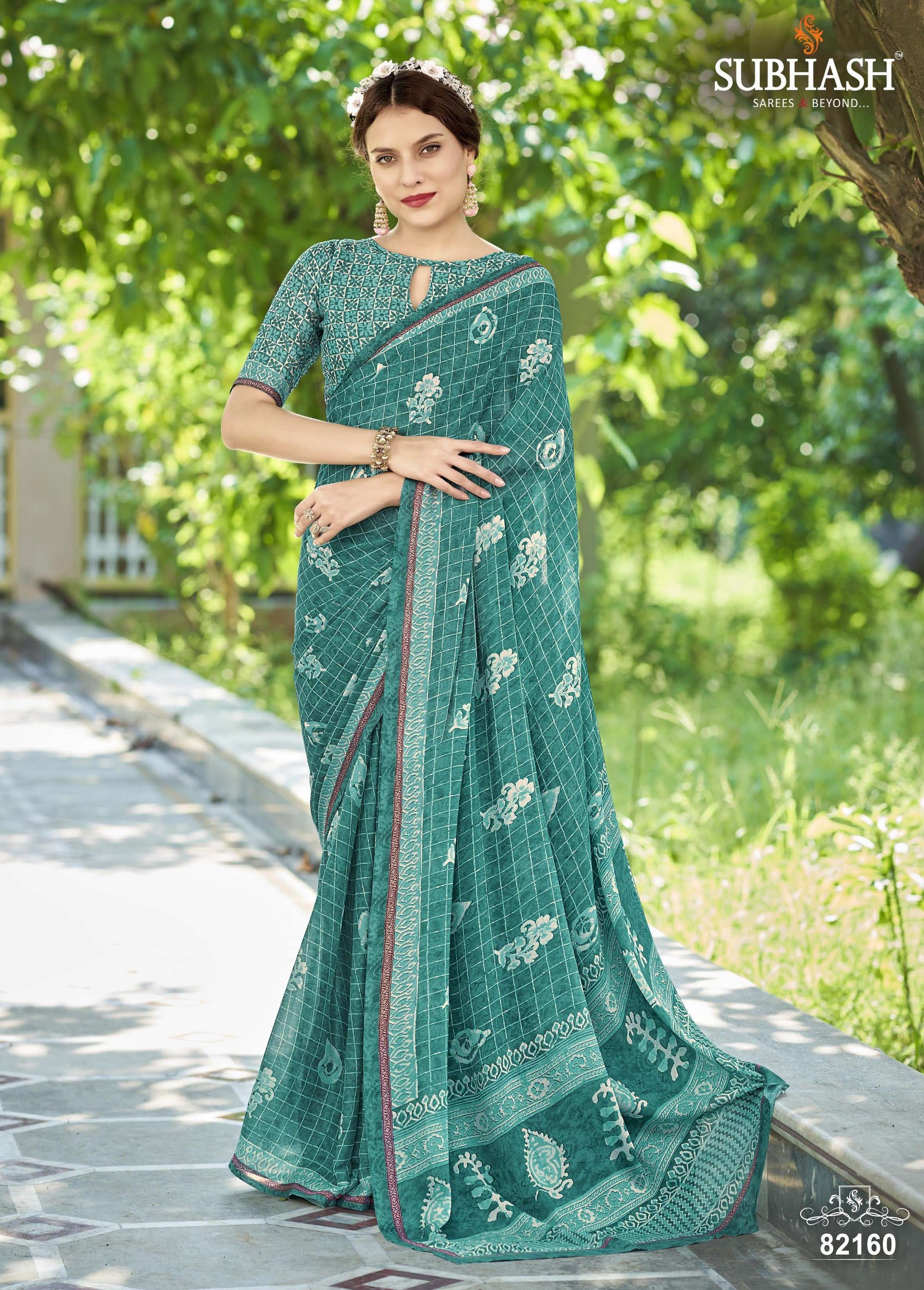 Subhash Suhani vol 7 Chiffon with fancy look Printed Regular wear saree ...