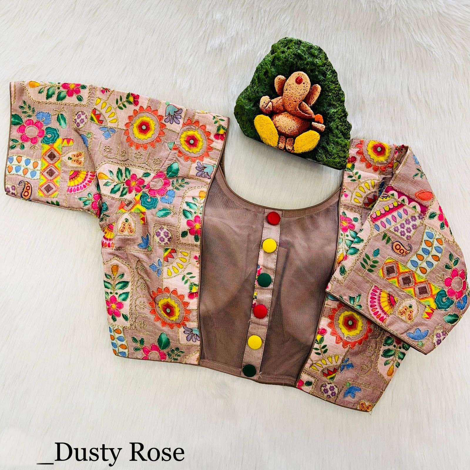 UNIQUE DESIGNER Silk with Printed fancy Look Fully stich blouse collection