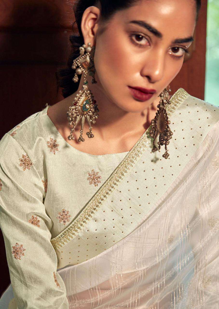 lt fabrics kashvi creation Sangam Organza with fancy saree collection